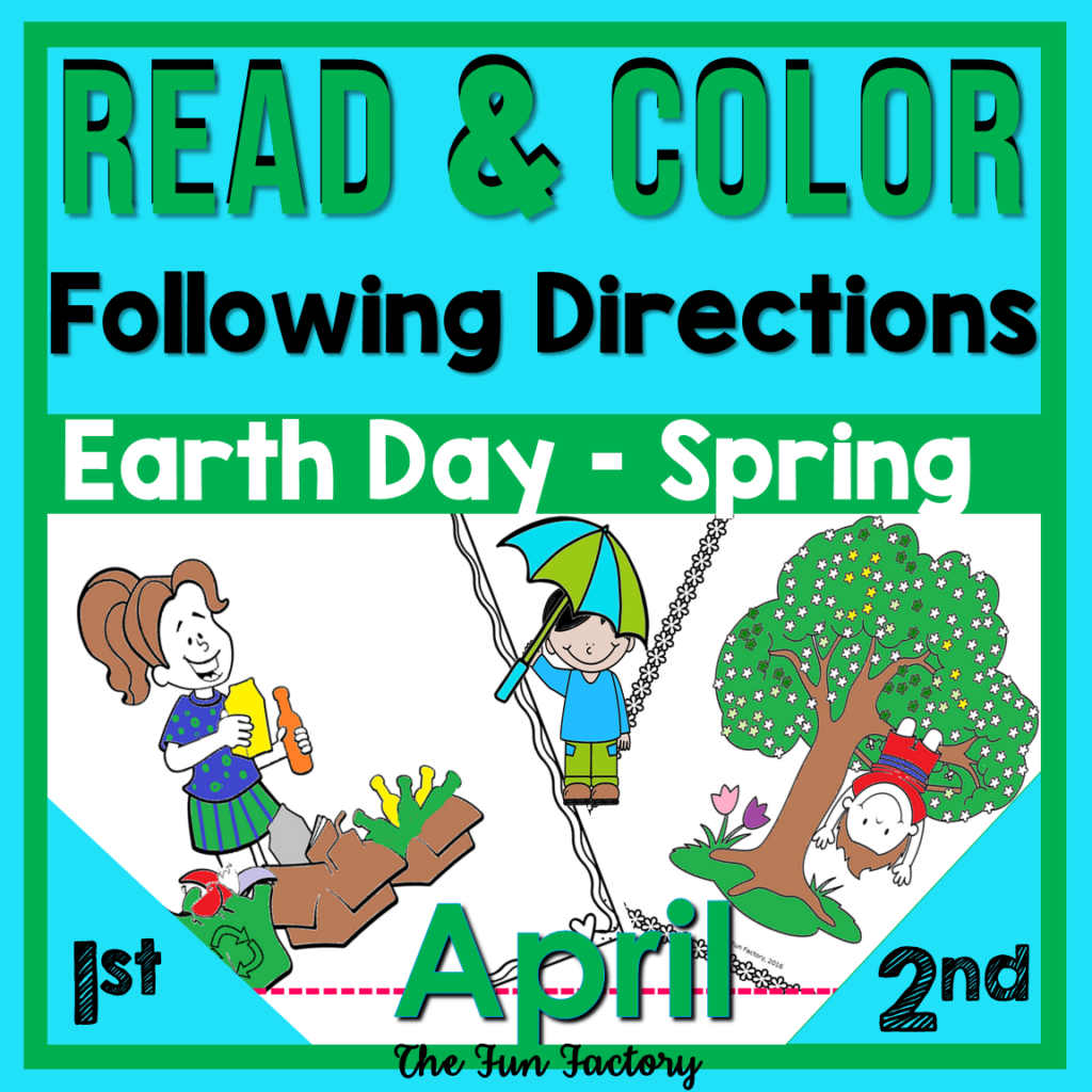 Read and Color to Follow Directions - April | Made By Teachers