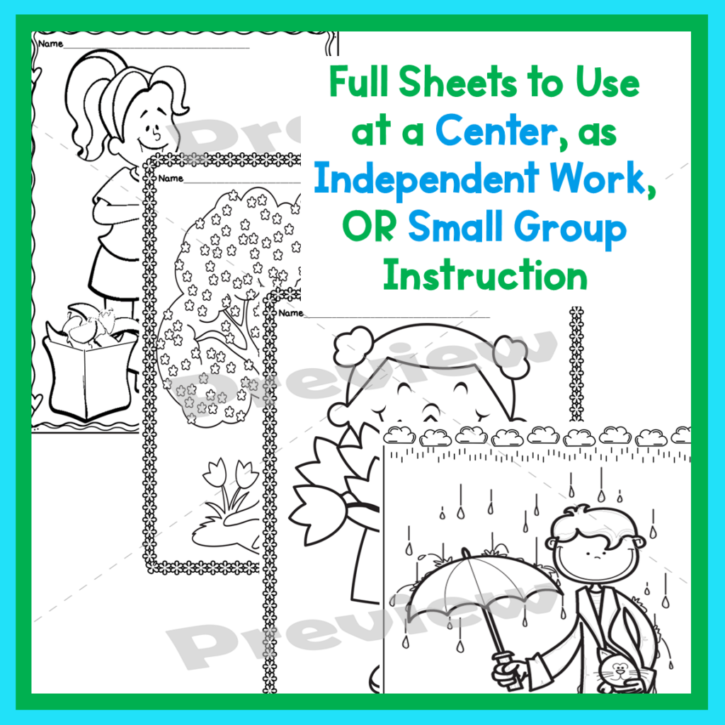 Read and Color to Follow Directions - April | Made By Teachers