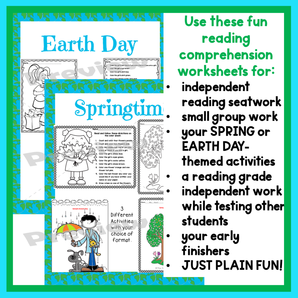 Read and Color to Follow Directions - April | Made By Teachers