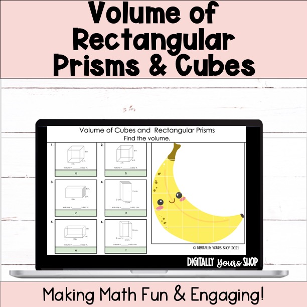 Volume of Rectangular Prisms & Cubes Self-Checking Digital Activity ...