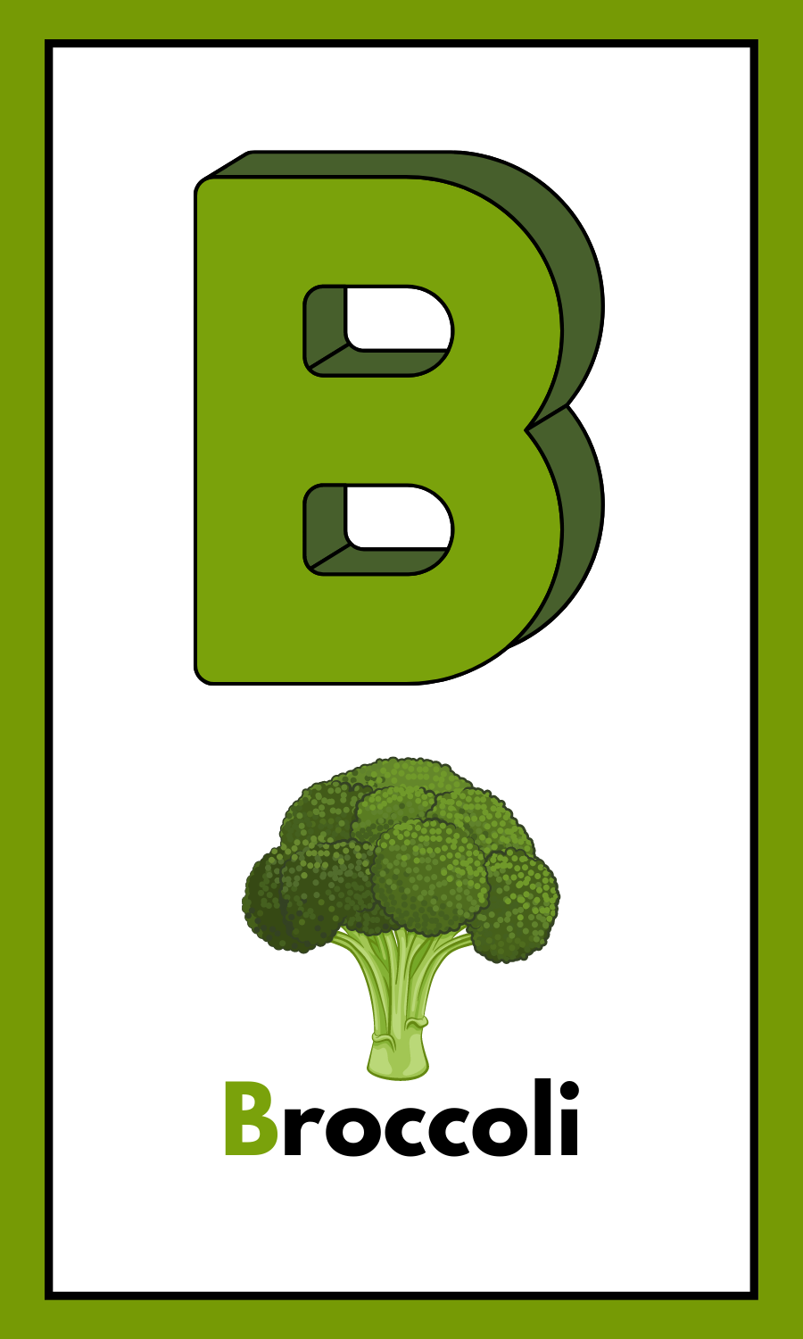 Engaging UPPERCASE Vegetables Alphabet Flashcards for Pre-K and K Early ...