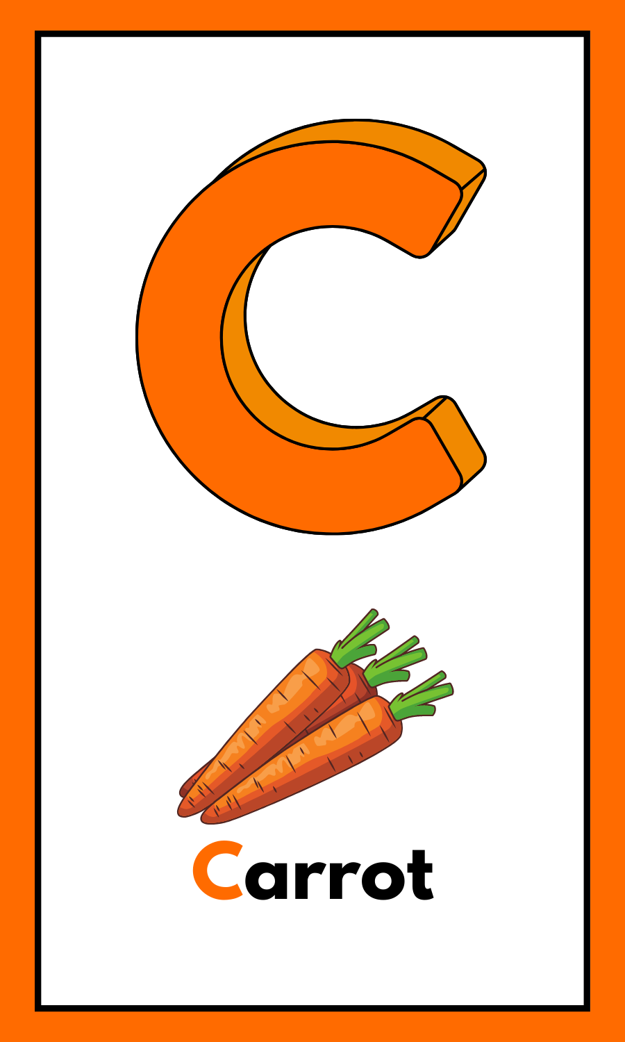 Engaging UPPERCASE Vegetables Alphabet Flashcards for Pre-K and K Early ...