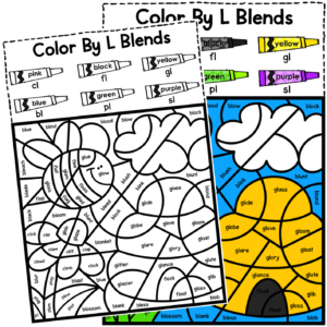 Spring Activities Color by L Blends | Made By Teachers