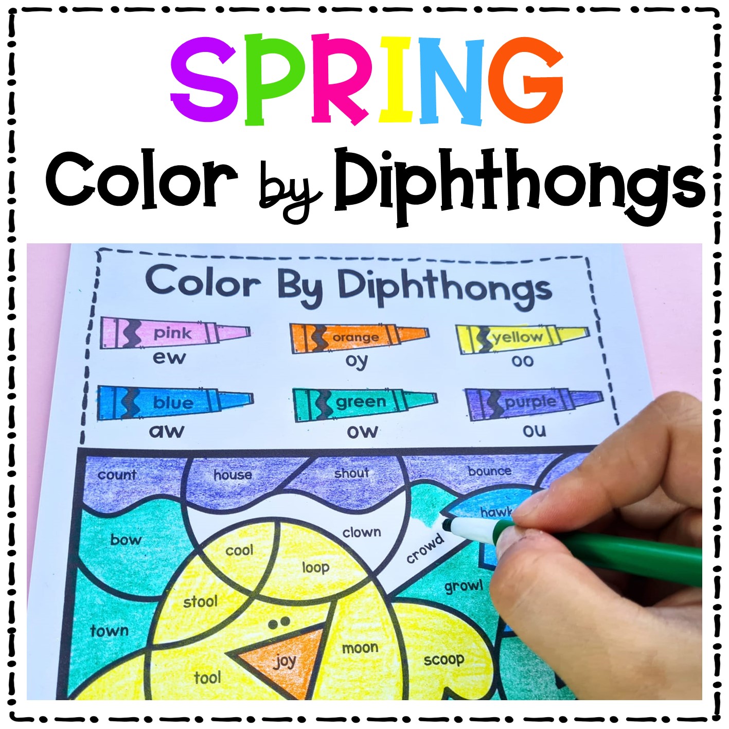 OU and OW Diphthong Worksheets | Made By Teachers