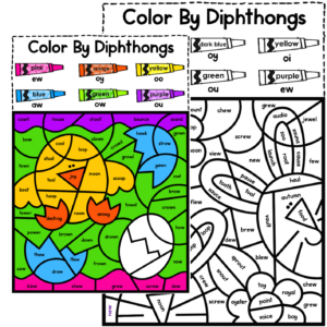 Spring Activities Color by Diphthongs | Made By Teachers