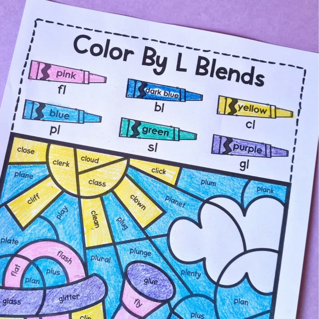 Spring Phonic Activities Color by Code | Made By Teachers