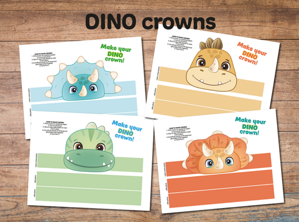 Printable dino crowns | Made By Teachers