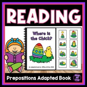 Easter Prepositions Adapted Book and Flash Cards | Interactive Book ...