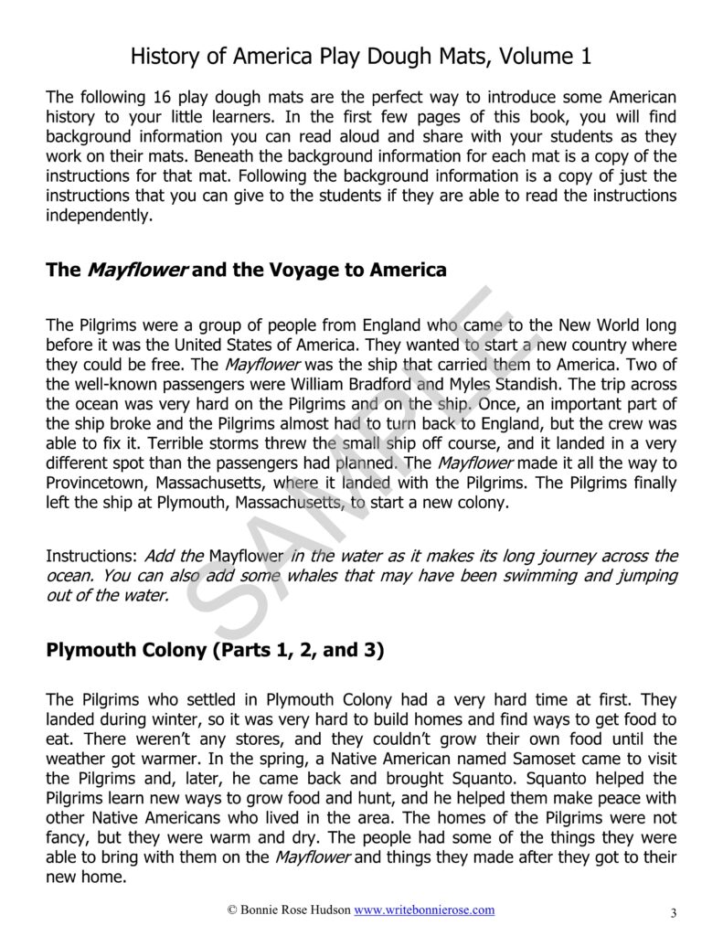 History of America Play Dough Mats, Volume 1 | Made By Teachers