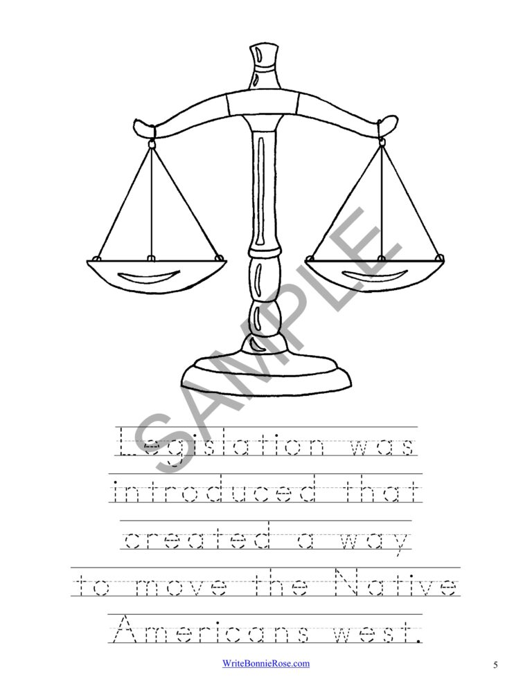 Trail of Tears Coloring Book-Level B | Made By Teachers