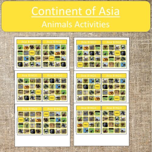 Continent of Asia Animals Activities Montessori Preschool | Made By ...
