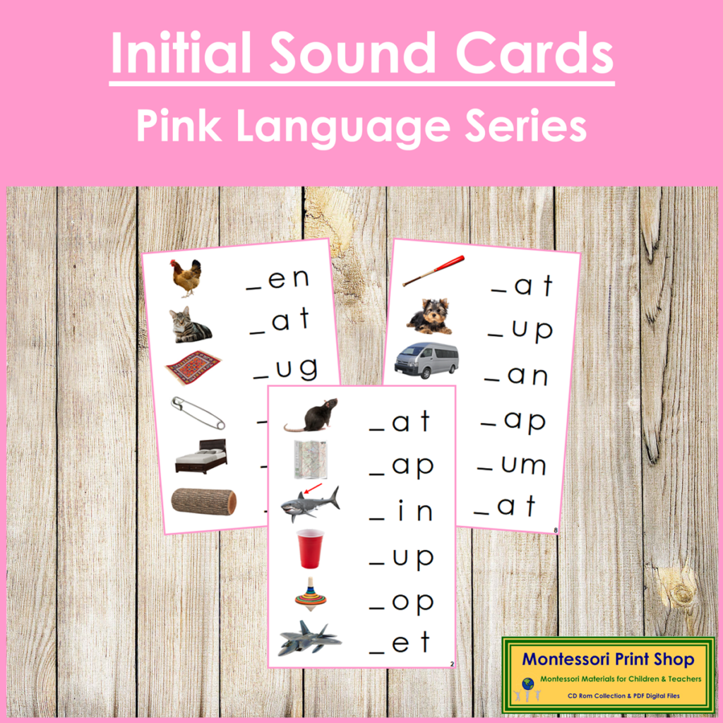 Pink Phonetic Initial Sound Cards (photos) | Made By Teachers
