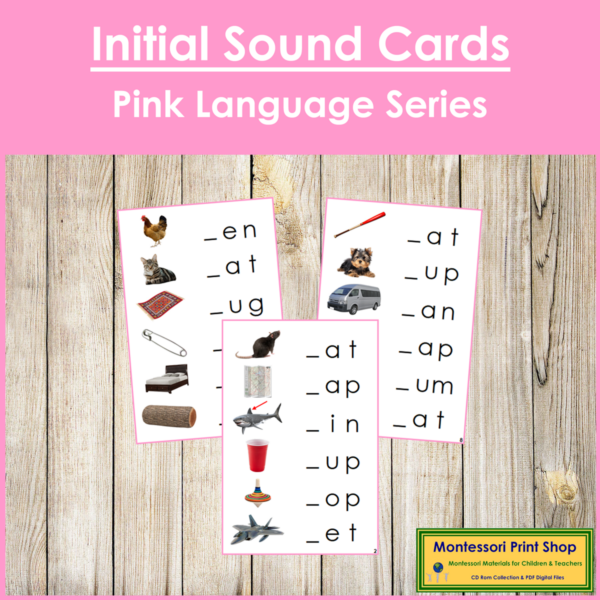 Pink Phonetic Initial Sound Cards (photos) | Made By Teachers