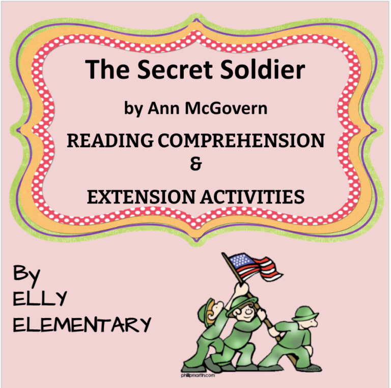 SECRET SOLDIER BY ANN MCGOVERN READING COMPREHENSION & ACTIVITIES UNIT ...