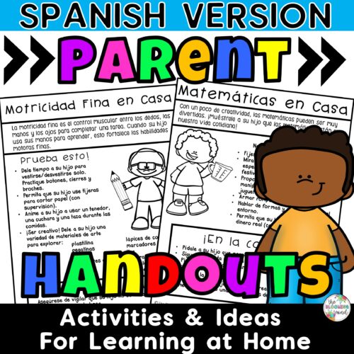 Parent Handouts for Preschool Home to School Connection (English and ...