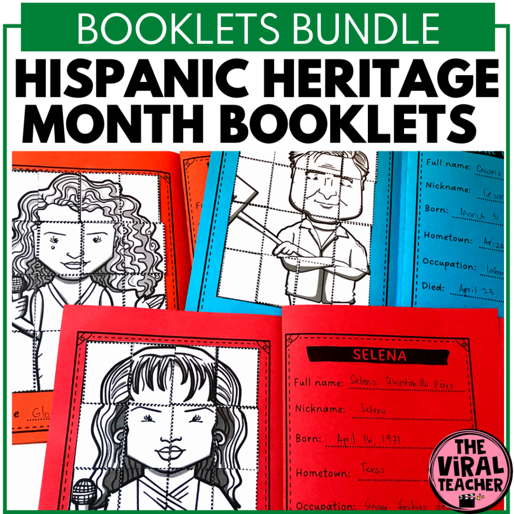 Hispanic Heritage Month Research Project Booklets Bundle | Made By Teachers