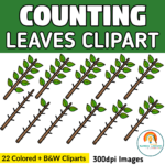 Counting to 10 Cliparts | Spring Counting Clip Arts | Counting Leaves ...