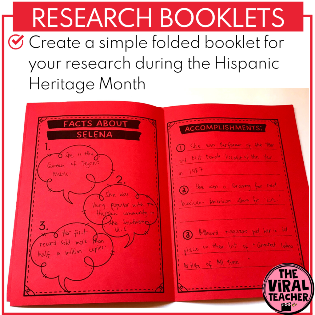 Hispanic Heritage Month Research Project Booklets set 2 | Made By Teachers