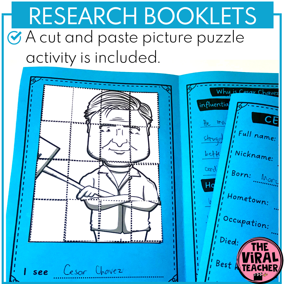 Hispanic Heritage Month Research Project Booklets set 1 | Made By Teachers