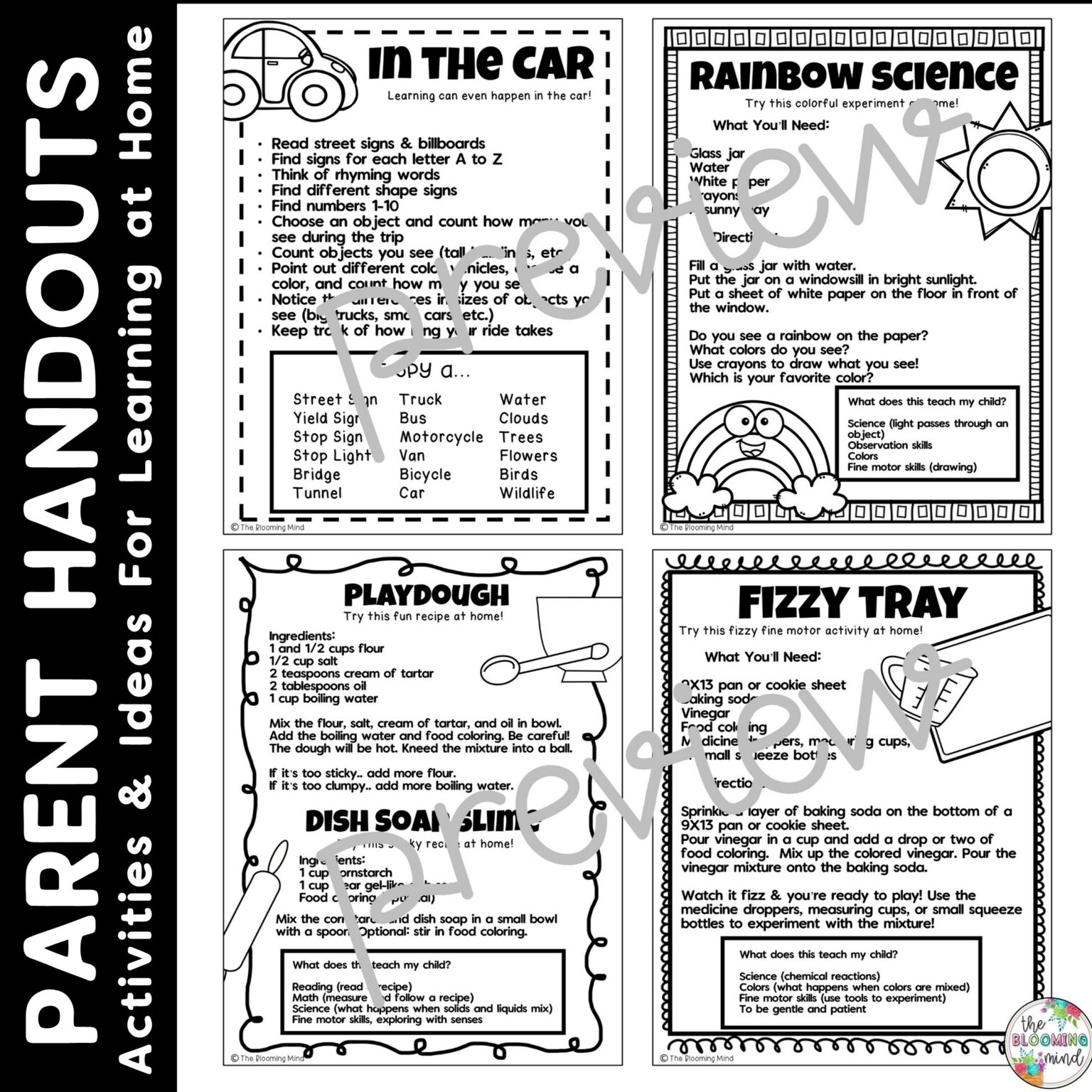 Parent Handouts for Preschool Home to School Connection | Made By Teachers