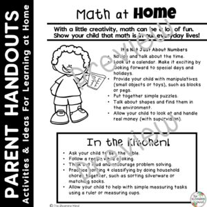 Parent Handouts for Preschool Home to School Connection | Made By Teachers