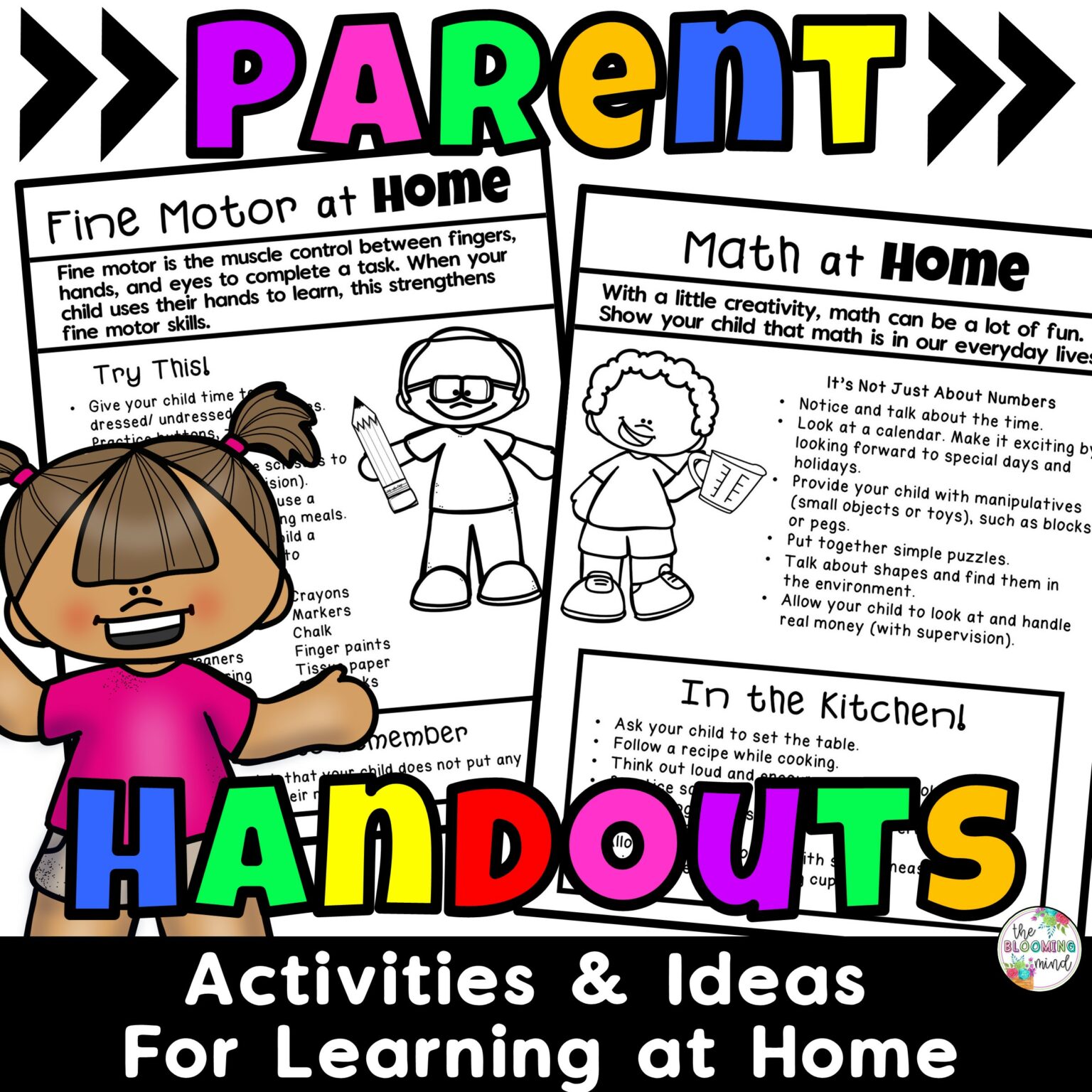Parent Handouts for Preschool Home to School Connection (English and ...