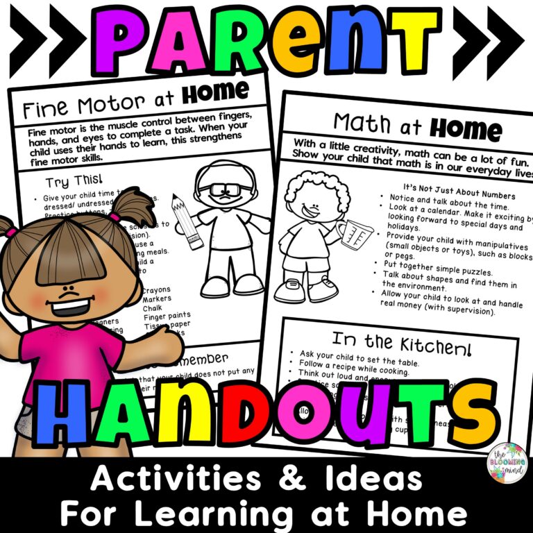 Parent Handouts for Preschool Home to School Connection | Made By Teachers