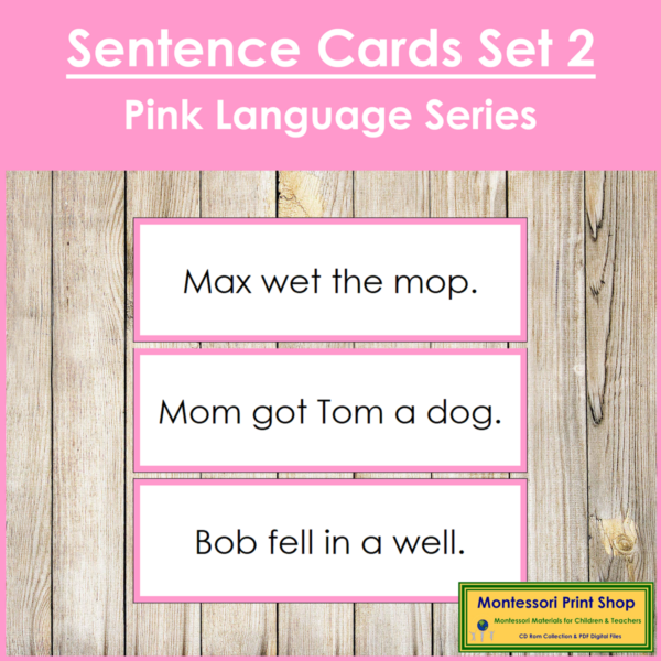 Pink Phonetic Sentence Cards - Set 2 | Made By Teachers