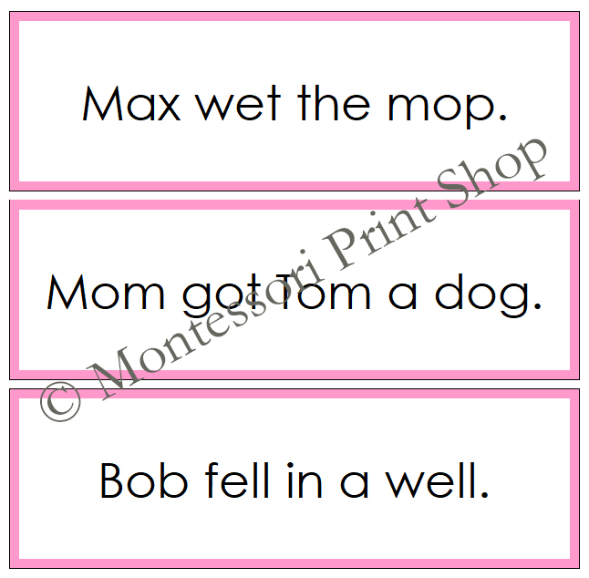 Pink Phonetic Sentence Cards - Set 2 | Made By Teachers