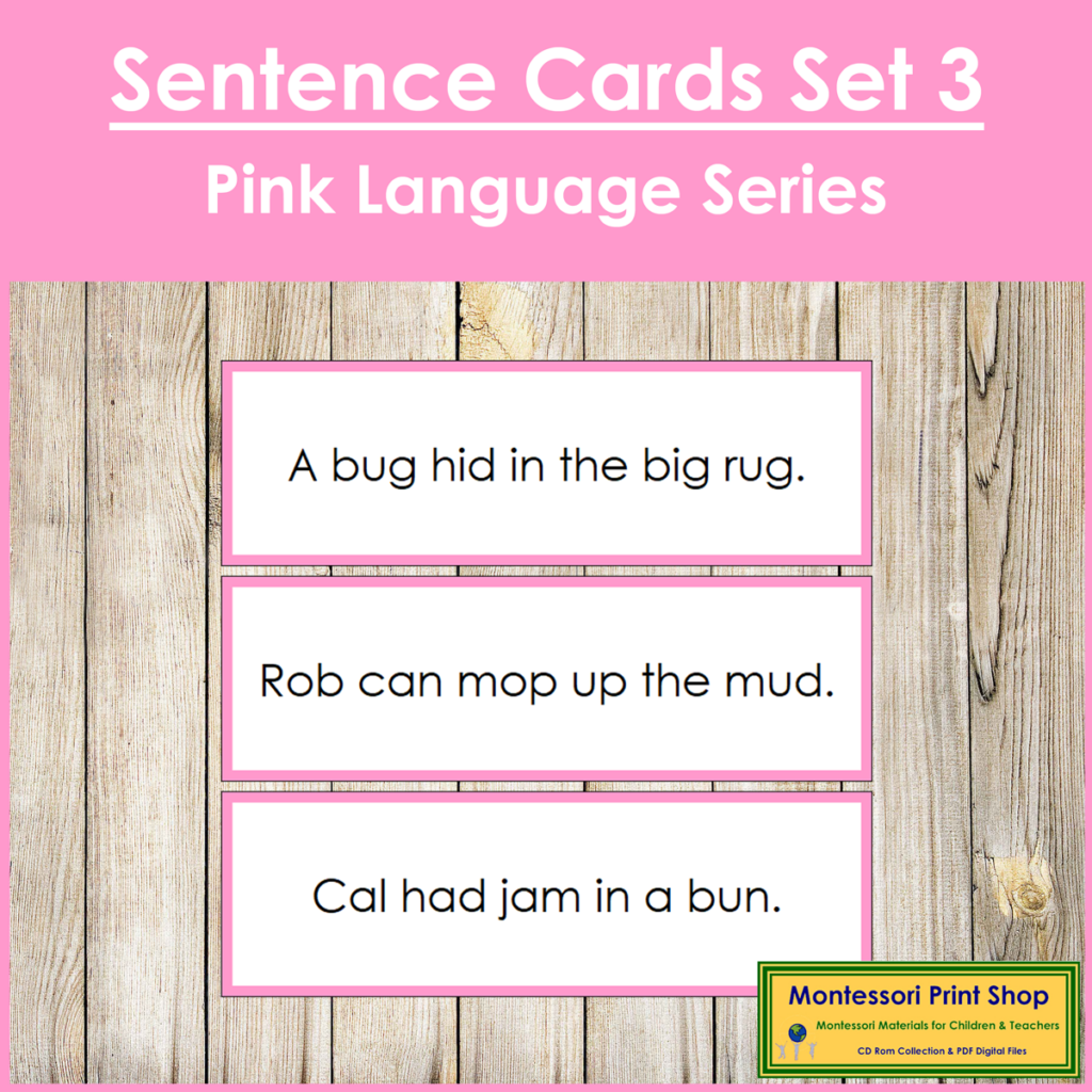 Pink Phonetic Sentence Cards - Set 3 | Made By Teachers