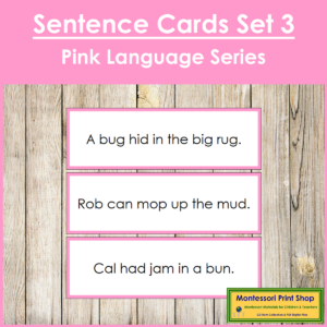 Pink Phonetic Sentence Cards - Set 3 | Made By Teachers