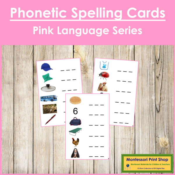 Pink Phonetic Spelling Cards (photos) | Made By Teachers
