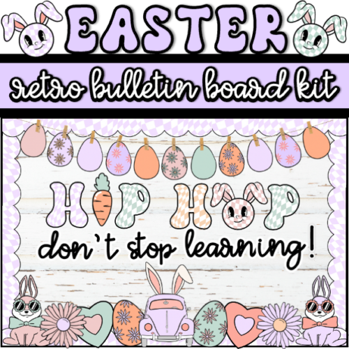 Spring Retro Groovy Bulletin Board Kit and Classroom Door Decor | Made ...