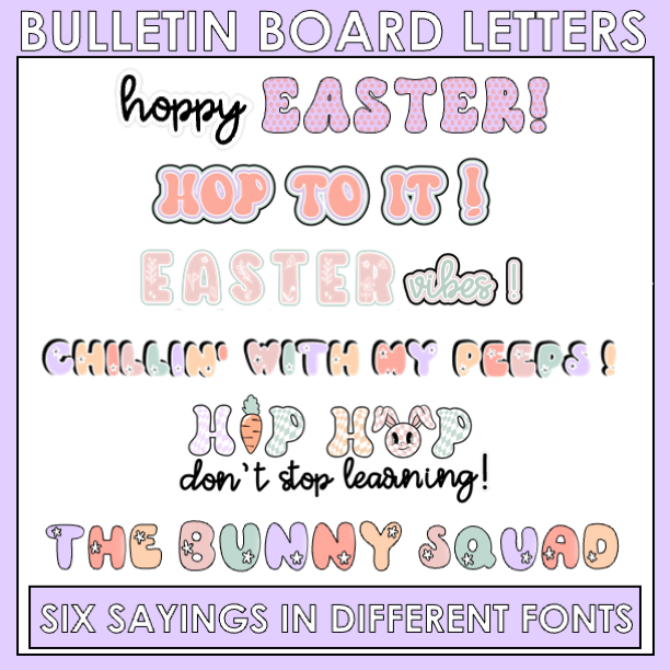 Easter Retro Groovy Bulletin Board Kit and Classroom Door Decor | Made ...