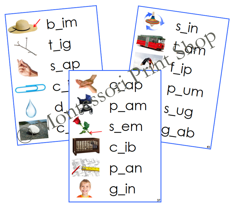 Blue Phonetic CCVC Missing Consonant Cards (photos) | Made By Teachers