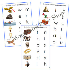 Blue Phonetic Initial Sound Choice Cards (photos) | Made By Teachers