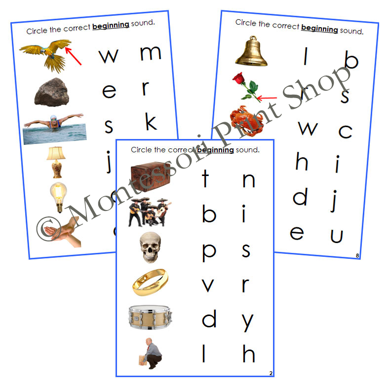 Blue Phonetic Initial Sound Choice Cards (photos) | Made By Teachers
