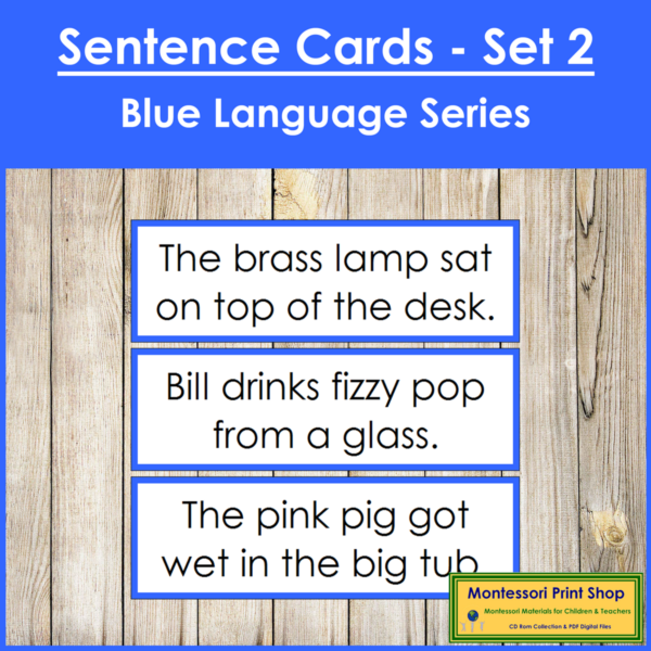 Blue Phonetic Sentence Cards - Set 2 | Made By Teachers