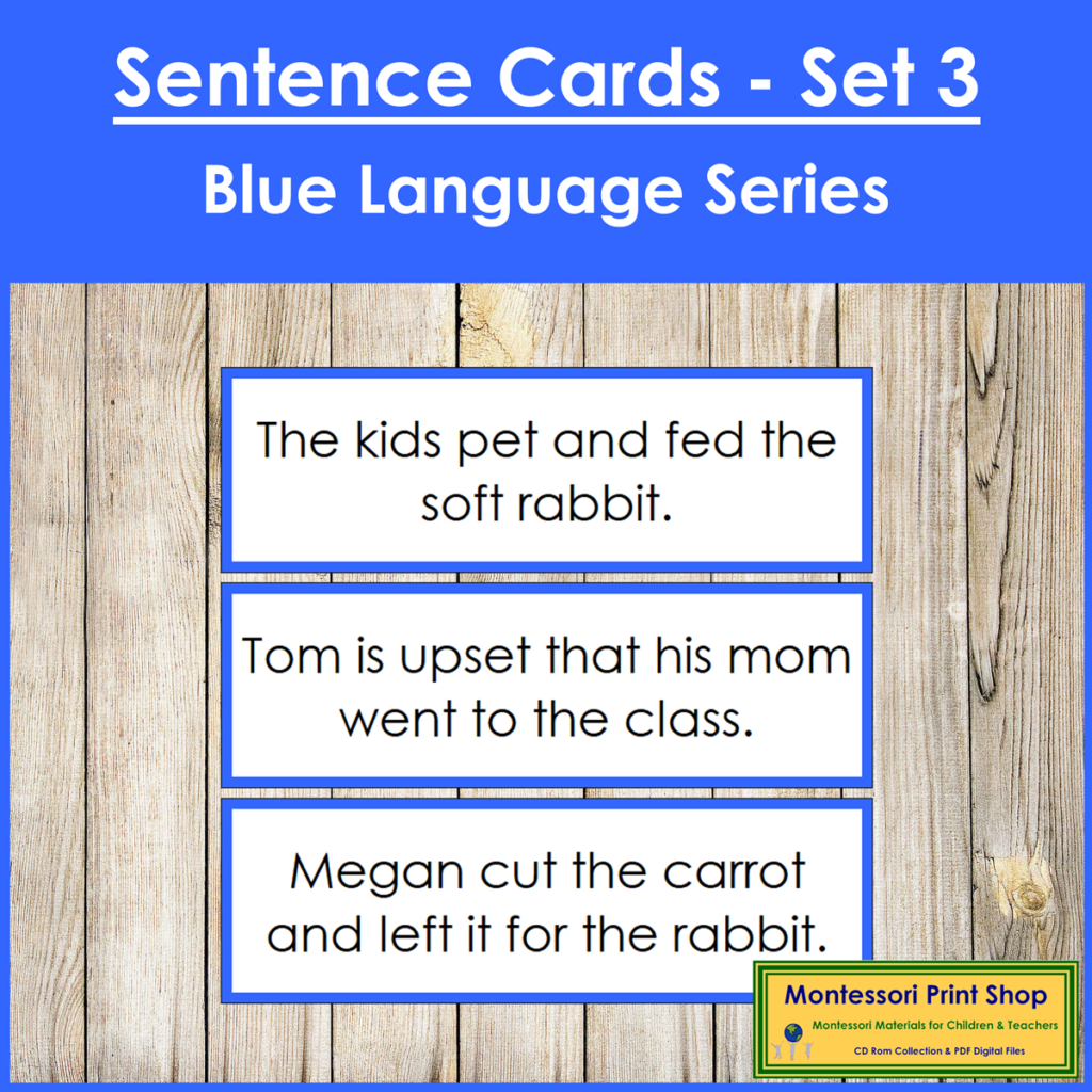 Blue Phonetic Sentence Cards - Set 3 | Made By Teachers