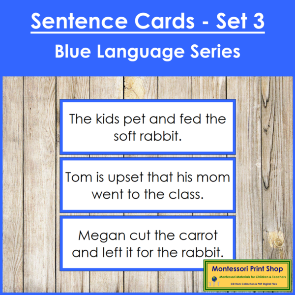 Blue Phonetic Sentence Cards - Set 3 | Made By Teachers
