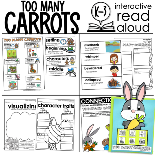 Too Many Carrots Read Aloud Activities | Sequencing Craft | Spring ...