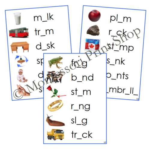 Blue Phonetic Vowel Sound Cards (photos) | Made By Teachers