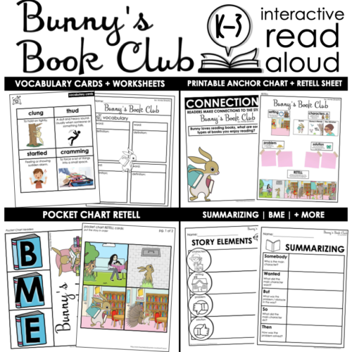 Bunny's Book Club Interactive Read Aloud | RETELL + Sequencing Craft ...
