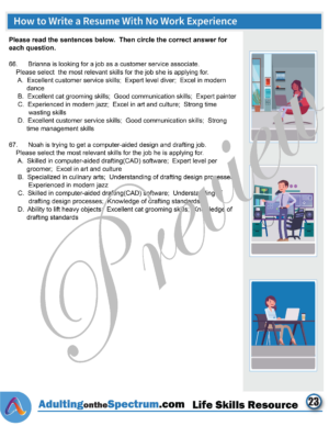 How to Write Your First Resume No-Prep SPED Independent Living Skills ...