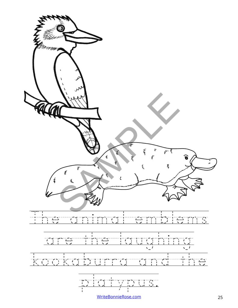 Symbols of Australia Coloring Book-Level B | Made By Teachers