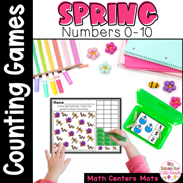 Spring Counting Worksheet Numbers 0-10 | April Kindergarten Math Games ...