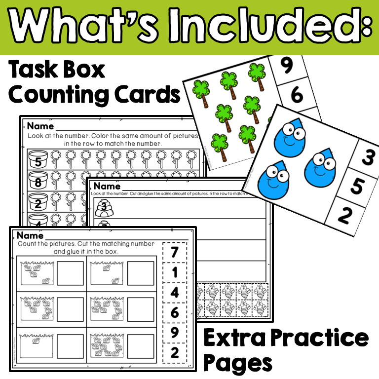 Spring Counting Worksheet Numbers 0-10 | April Kindergarten Math Games ...