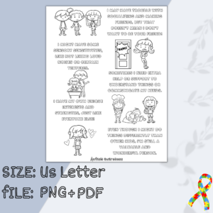 Autism awareness coloring pages, 12 coloring pages, autism sign ...