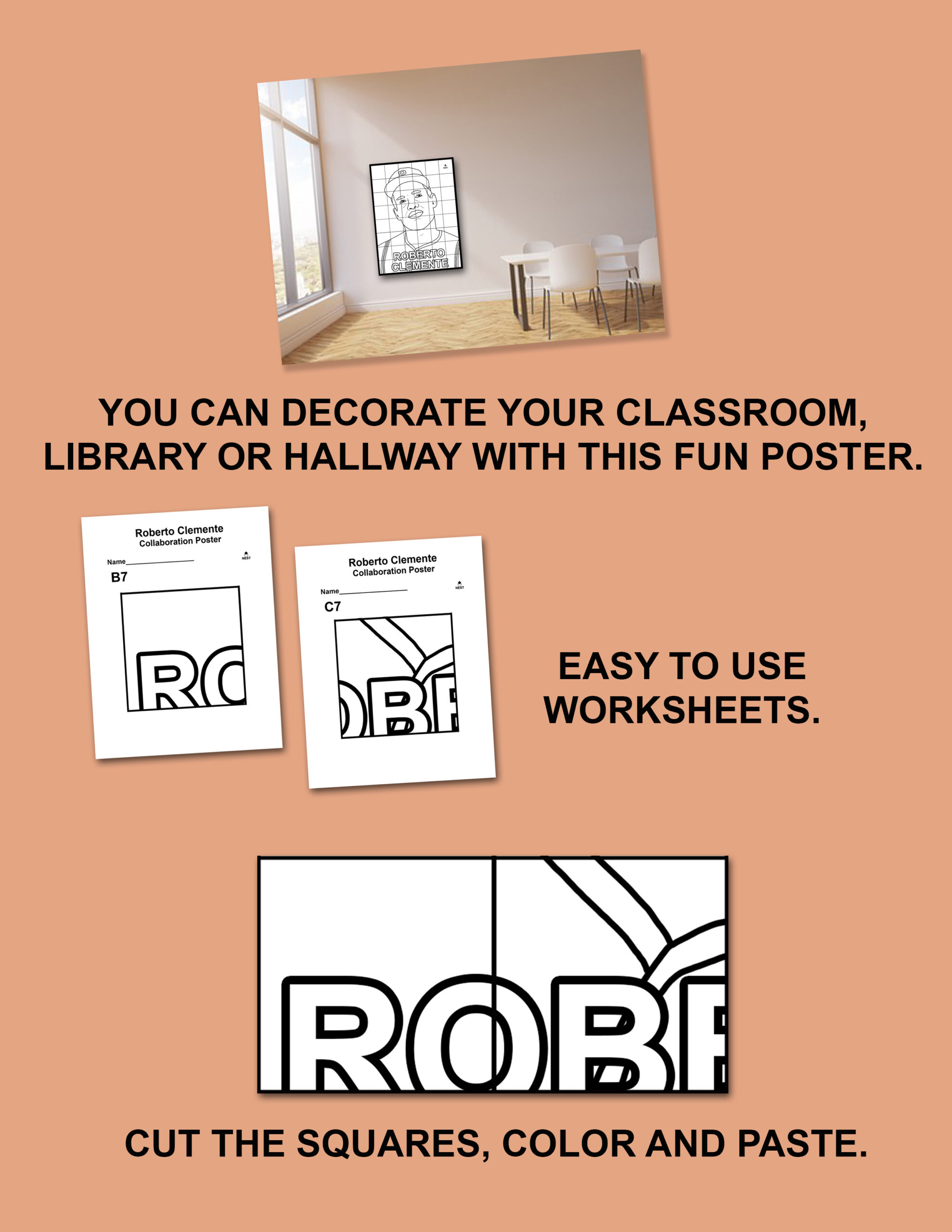 Roberto Clemente Collaboration Poster | Made By Teachers