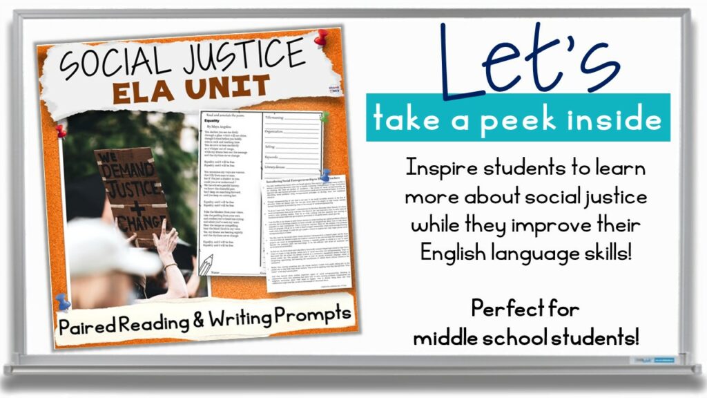Social Justice Unit - Reading Activities, Writing Prompts - Print and ...